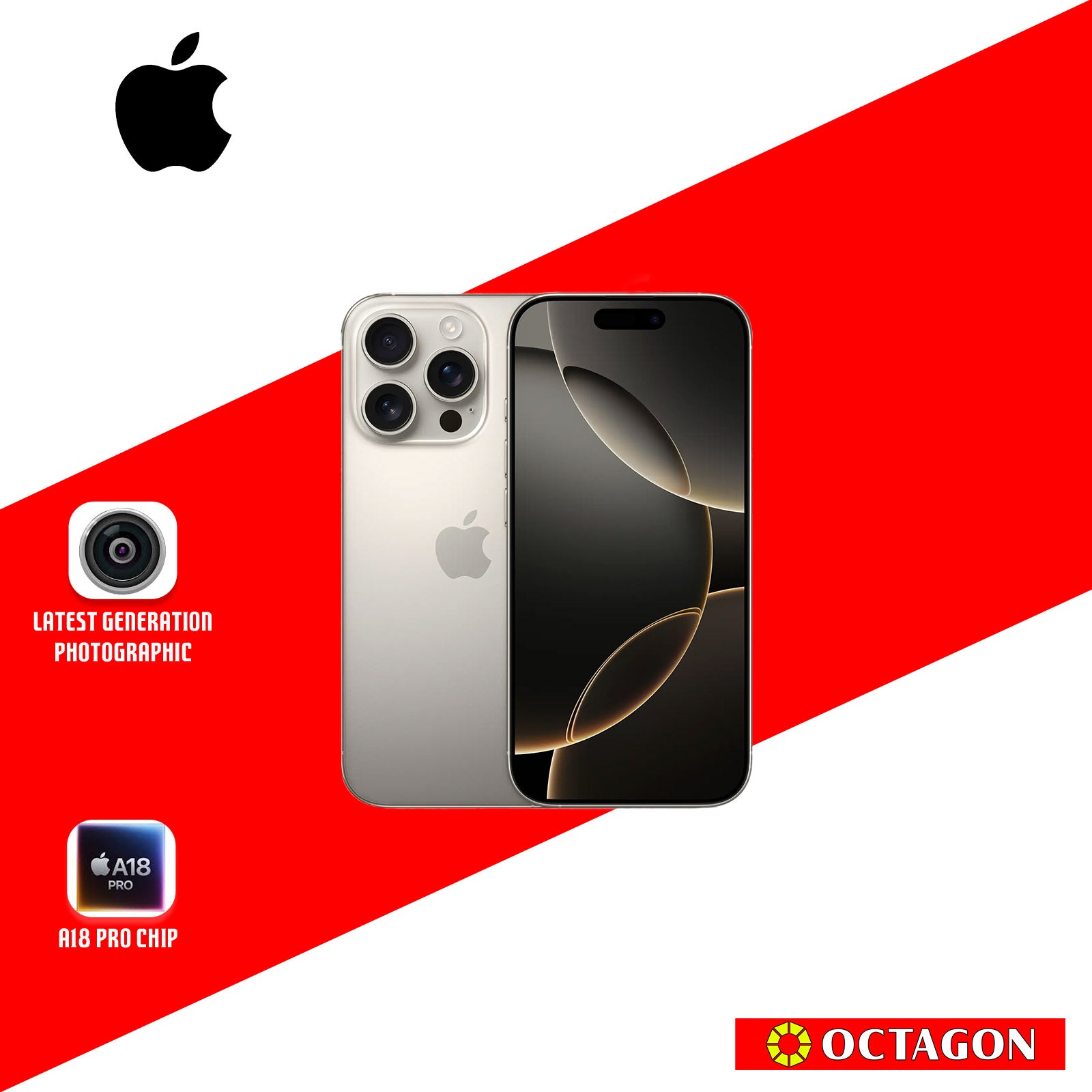 APPLE IPHONE 16 PRO 128GB NATURAL TITANIUM – Octagon Computer Superstore