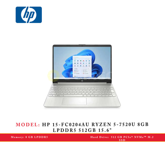 HP 15-FC0204AU RYZEN 5-7520U 8GB – Octagon Computer Superstore