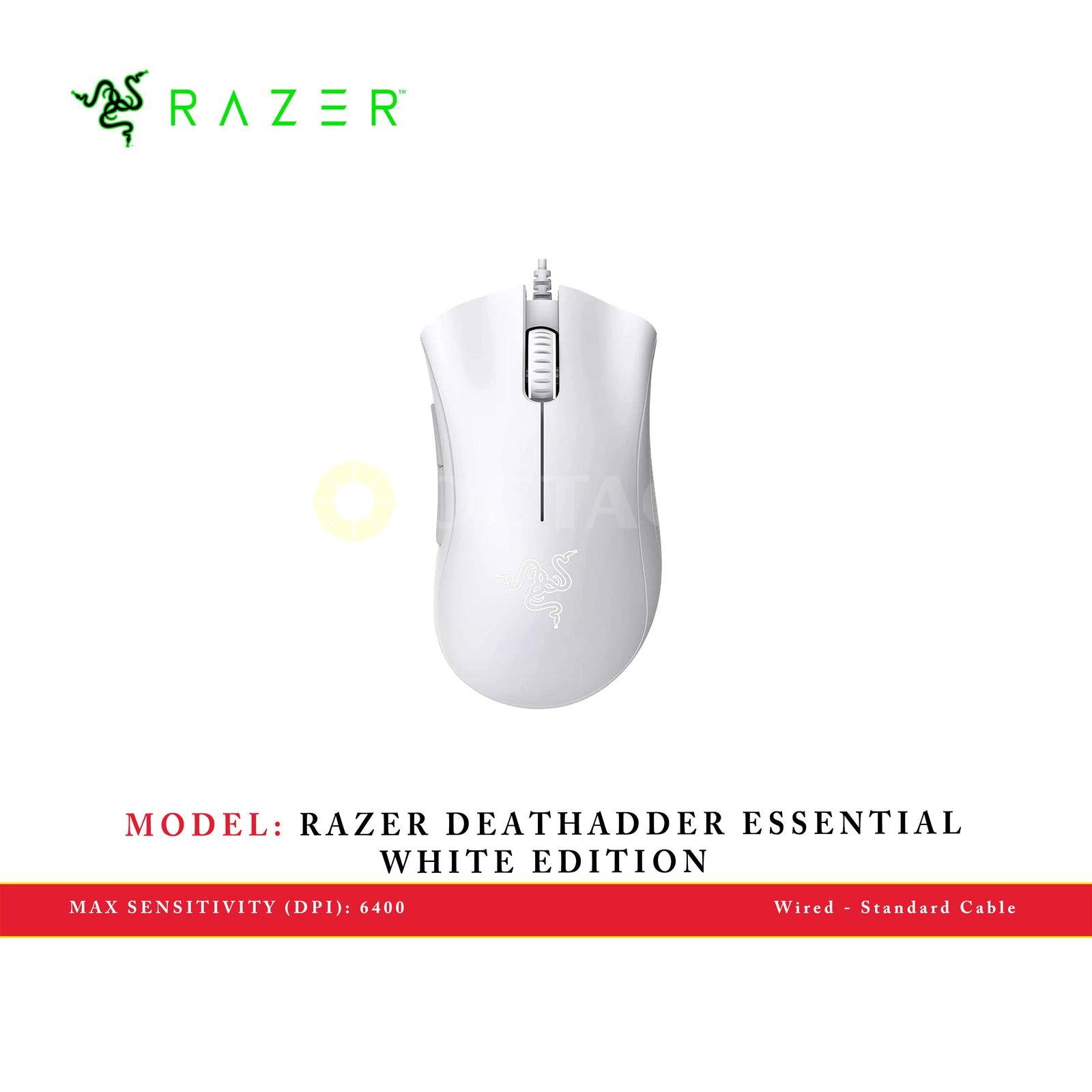 RAZER DEATHADDER ESSENTIAL WHITE EDITION – Octagon Computer Superstore