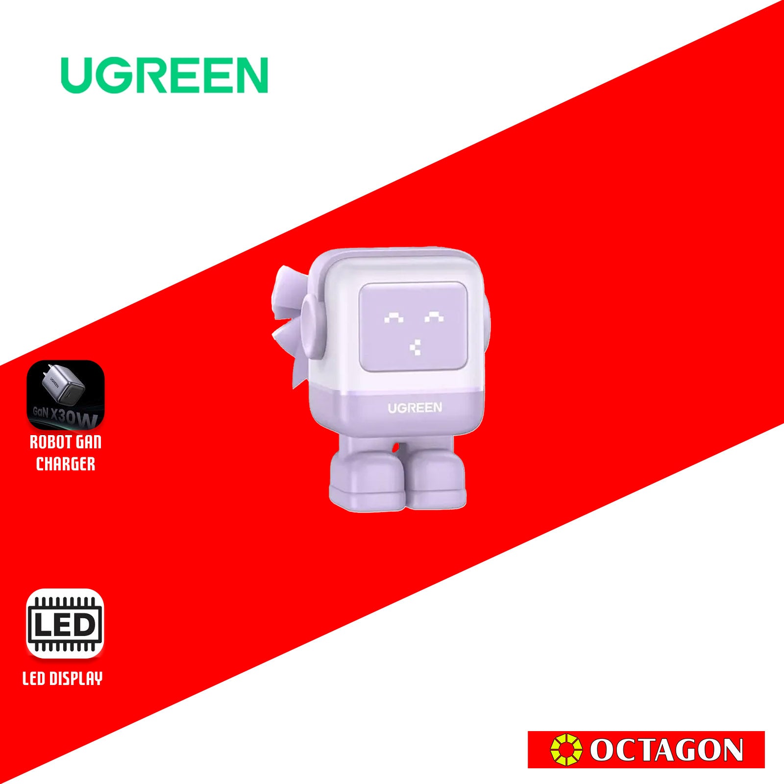 UGREEN CD359/25036 MINI ROBOT NEXODE PURPLE – Octagon Computer Superstore