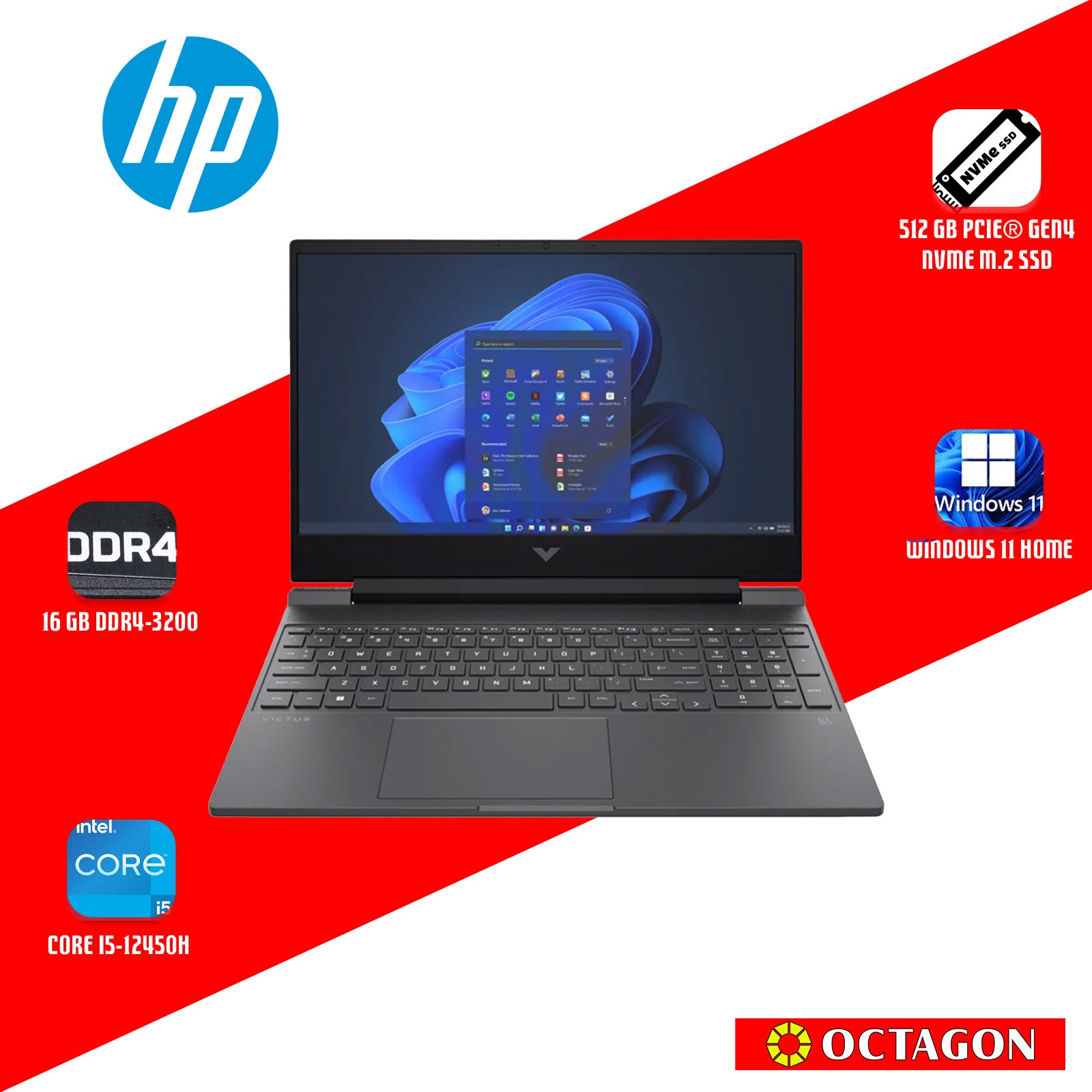 HP VICTUS 15-FA1447TX/ CORE I5-12450H – Octagon Computer Superstore