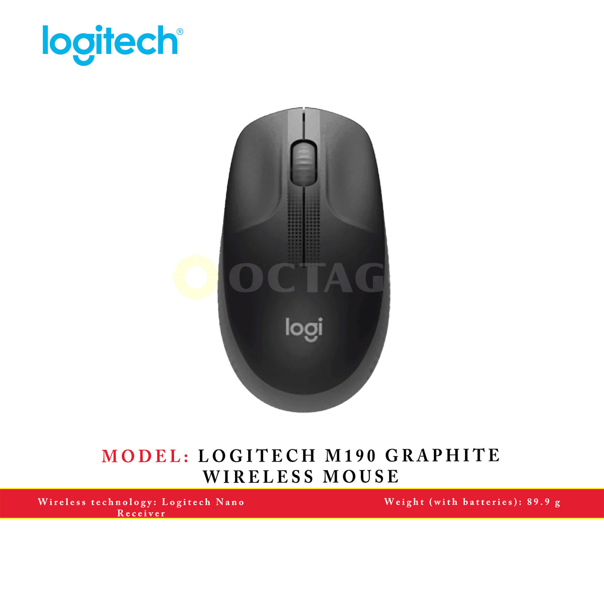 LOGITECH M190 GRAPHITE WIRELESS MOUSE – Octagon Computer Superstore