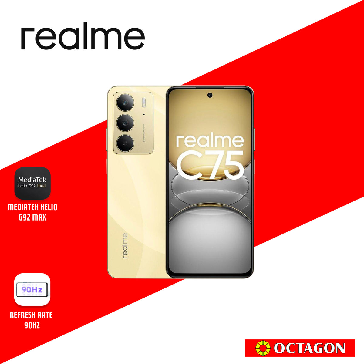 REAL ME C75 8GB 256GB LIGHTNING GOLD – Octagon Computer Superstore