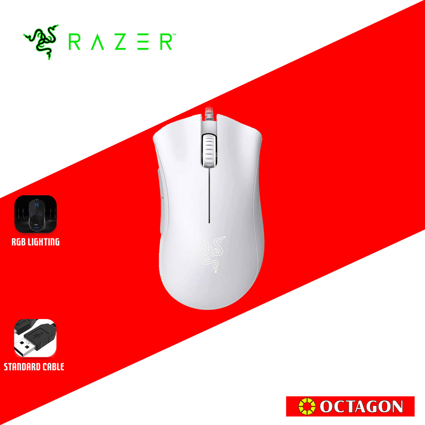 RAZER DEATHADDER ESSENTIAL WHITE EDITION – Octagon Computer Superstore