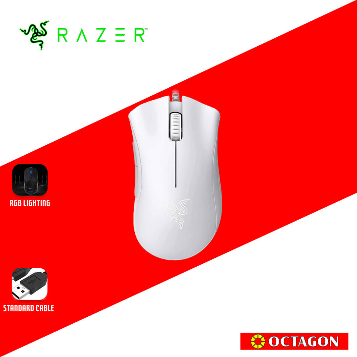 RAZER DEATHADDER ESSENTIAL WHITE EDITION – Octagon Computer Superstore