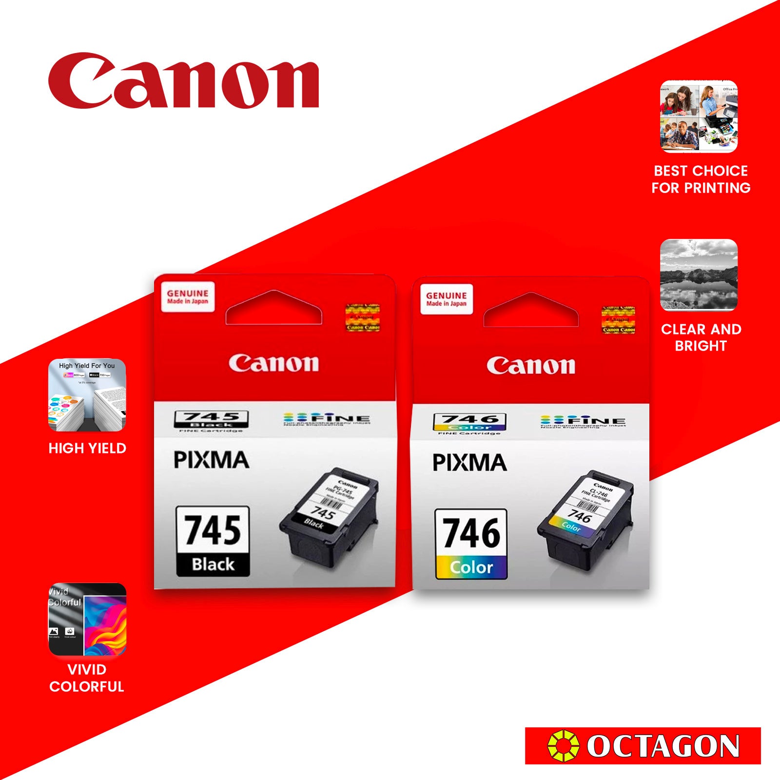 CANON PG-745 BLACK CARTRIDGE – Octagon Computer Superstore
