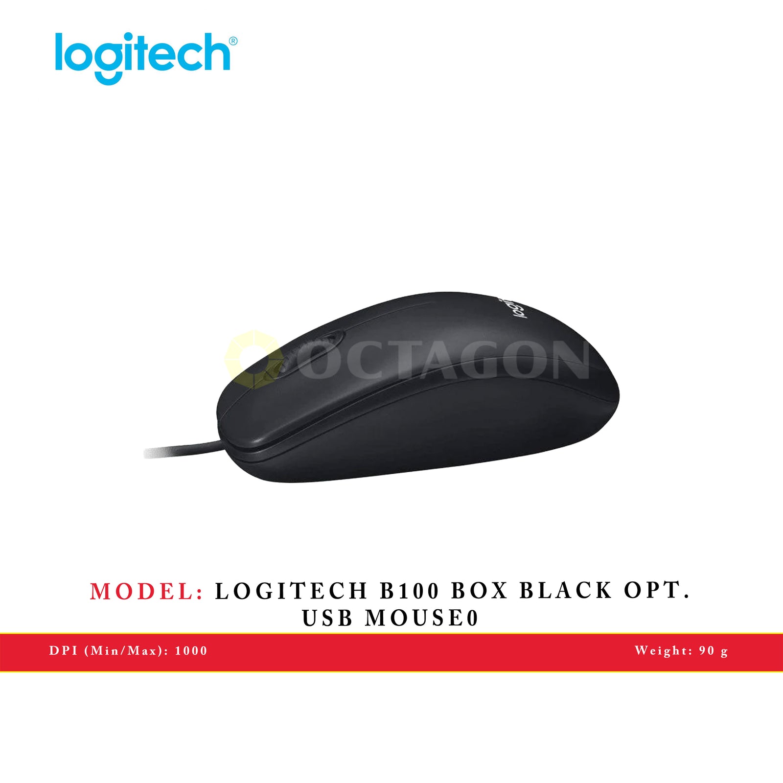 LOGITECH B100 BOX BLACK OPT. USB MOUSE – Octagon Computer Superstore