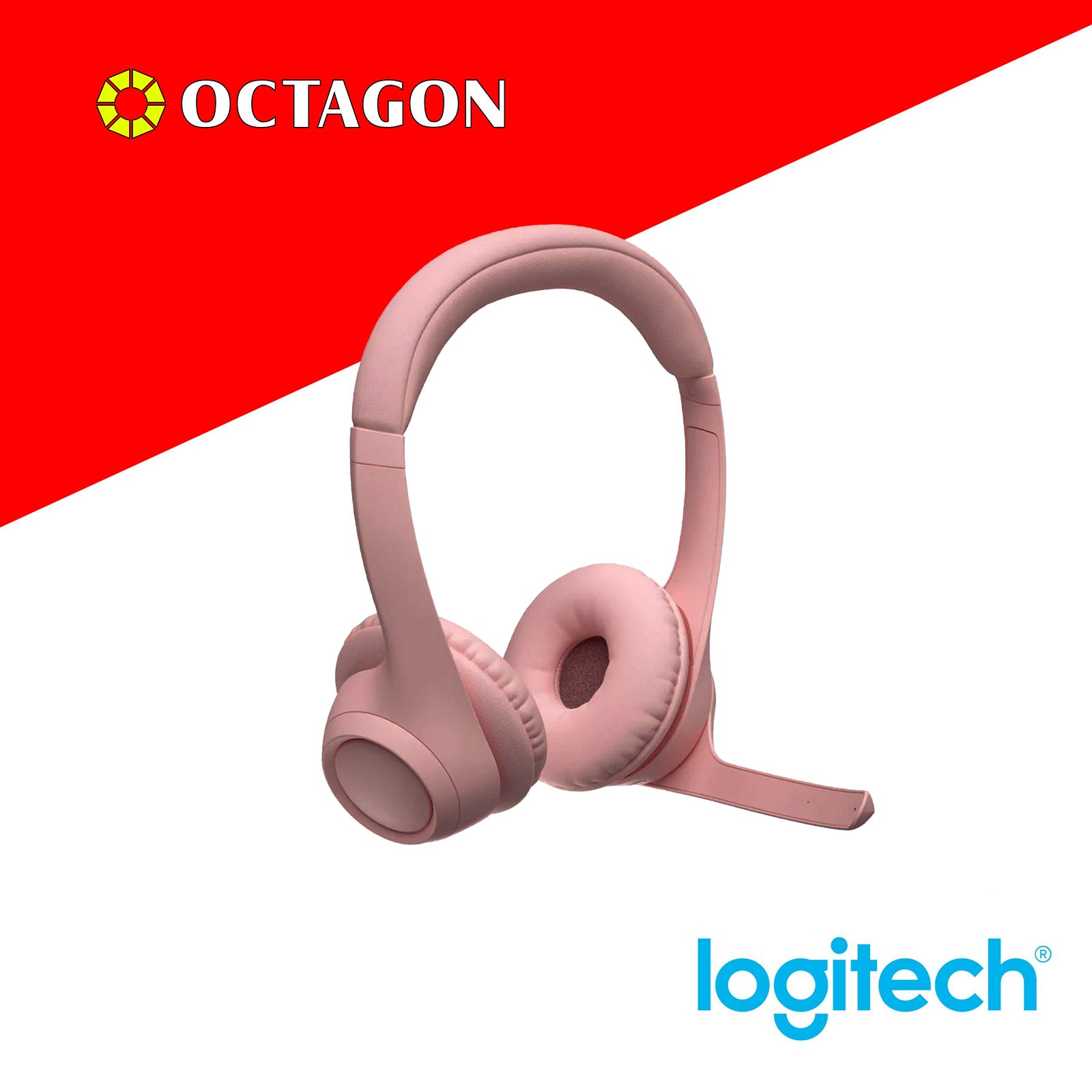 LOGITECH ZONE 300 ROSE BT WIRELESS HEADSET WITH NOISE CANCELLING MIC ...
