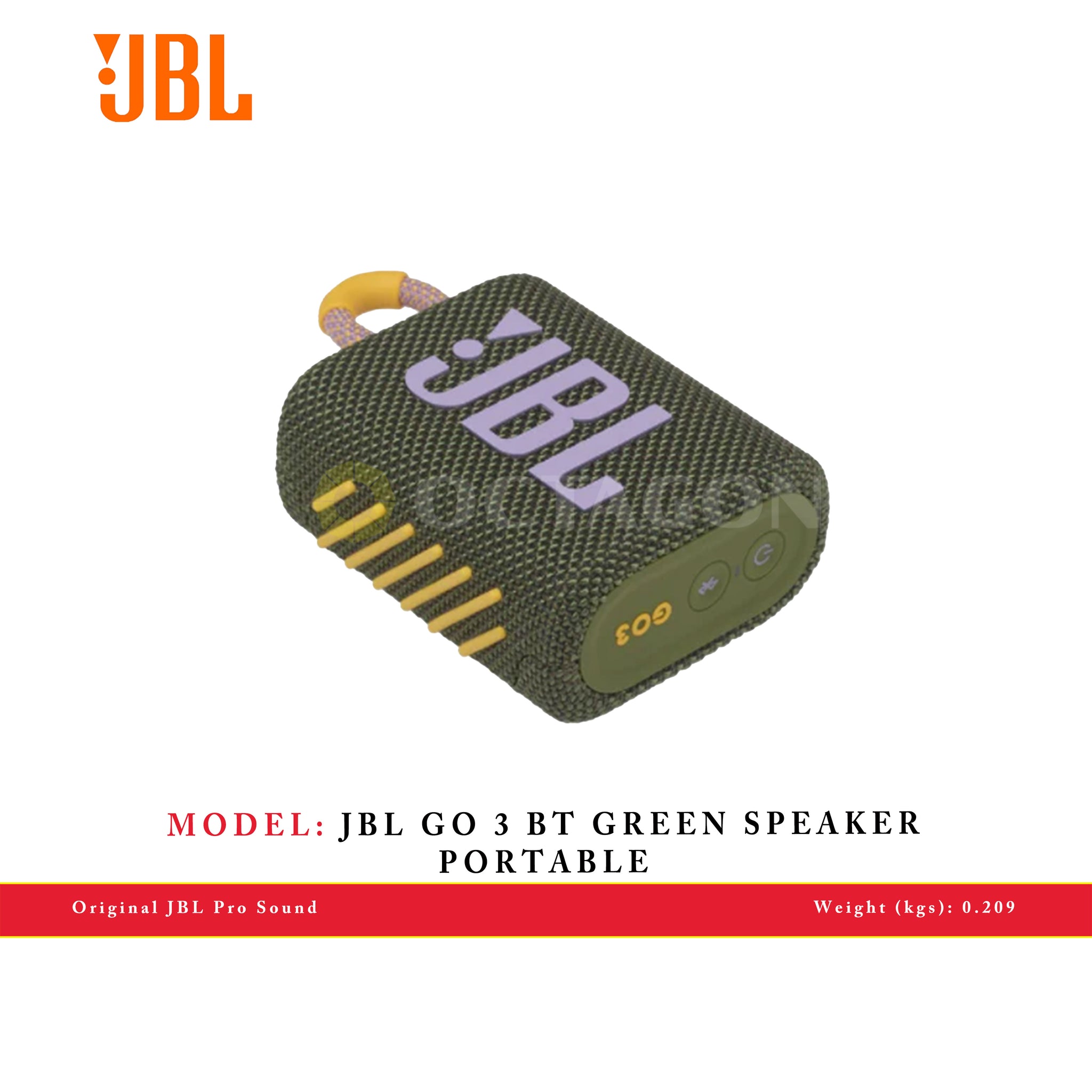 JBL GO 3 BT GREEN SPEAKER PORTABLE – Octagon Computer Superstore