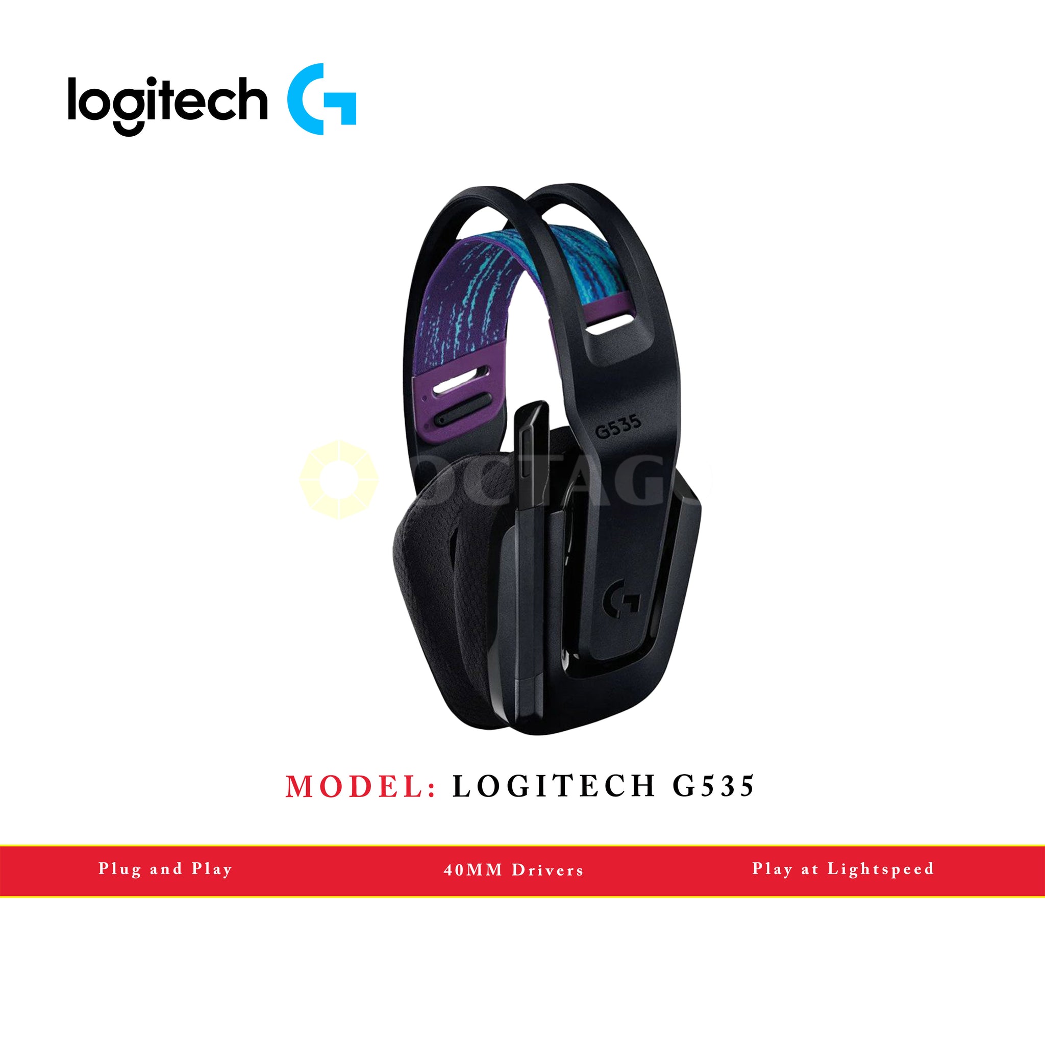 Logitech G535 WIRELESS GAMING HEADSET LIGHTSPEED – Octagon Computer ...