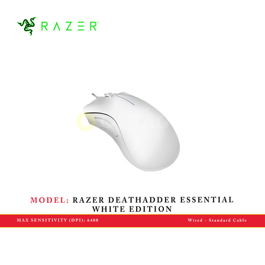 RAZER DEATHADDER ESSENTIAL WHITE EDITION – Octagon Computer Superstore