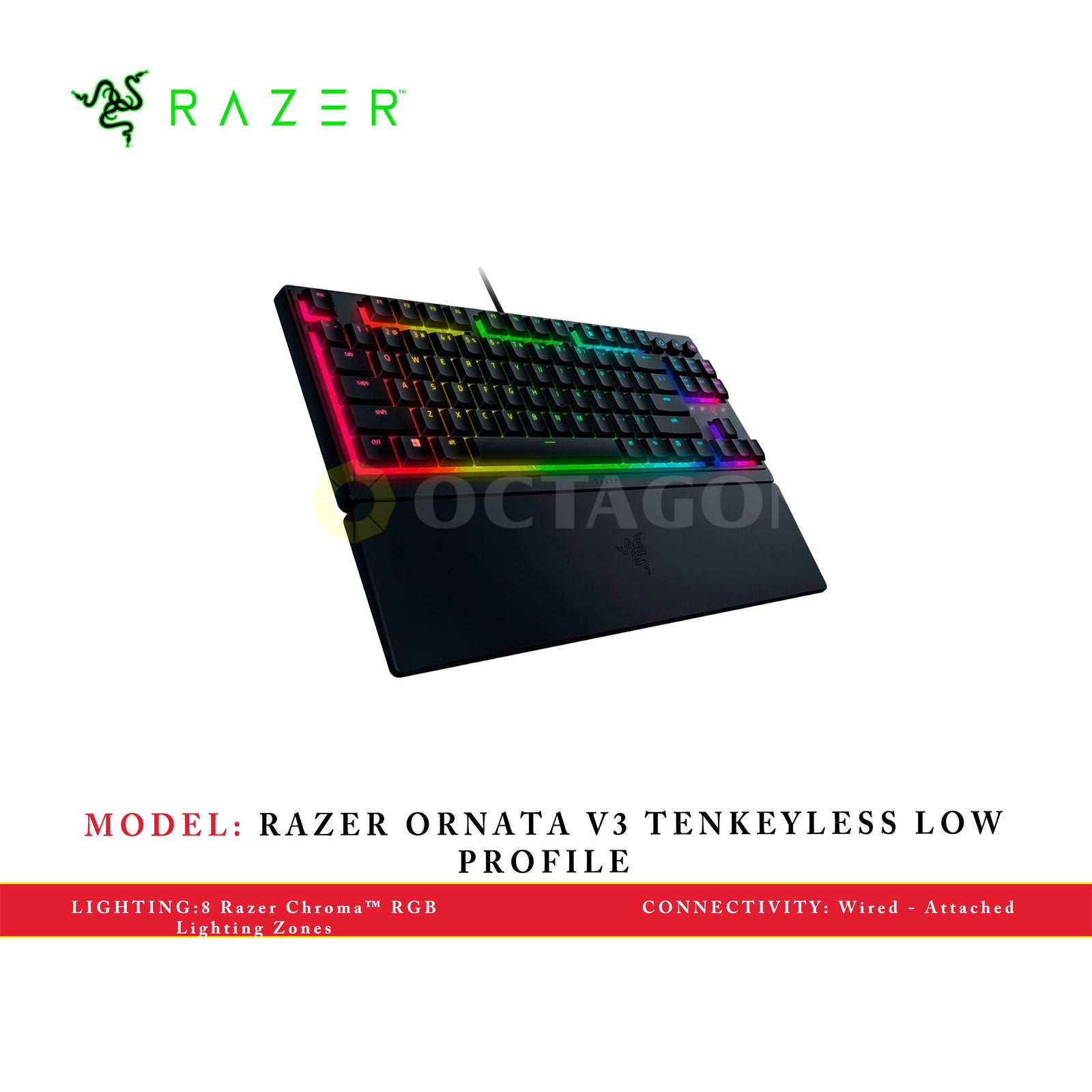 RAZER ORNATA V3 TENKEYLESS LOW PROFILE KEYBOARD – Octagon Computer ...