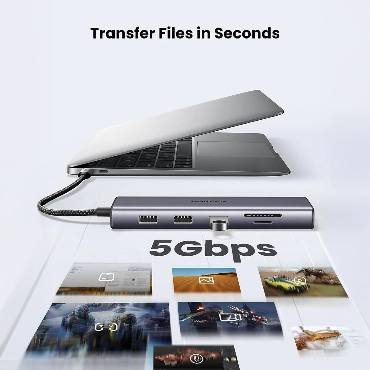 UGREEN CM498/15601 10IN1 USB-C HUB TO USB-C + 3X USB 3.0-A + HDMI + VG ...