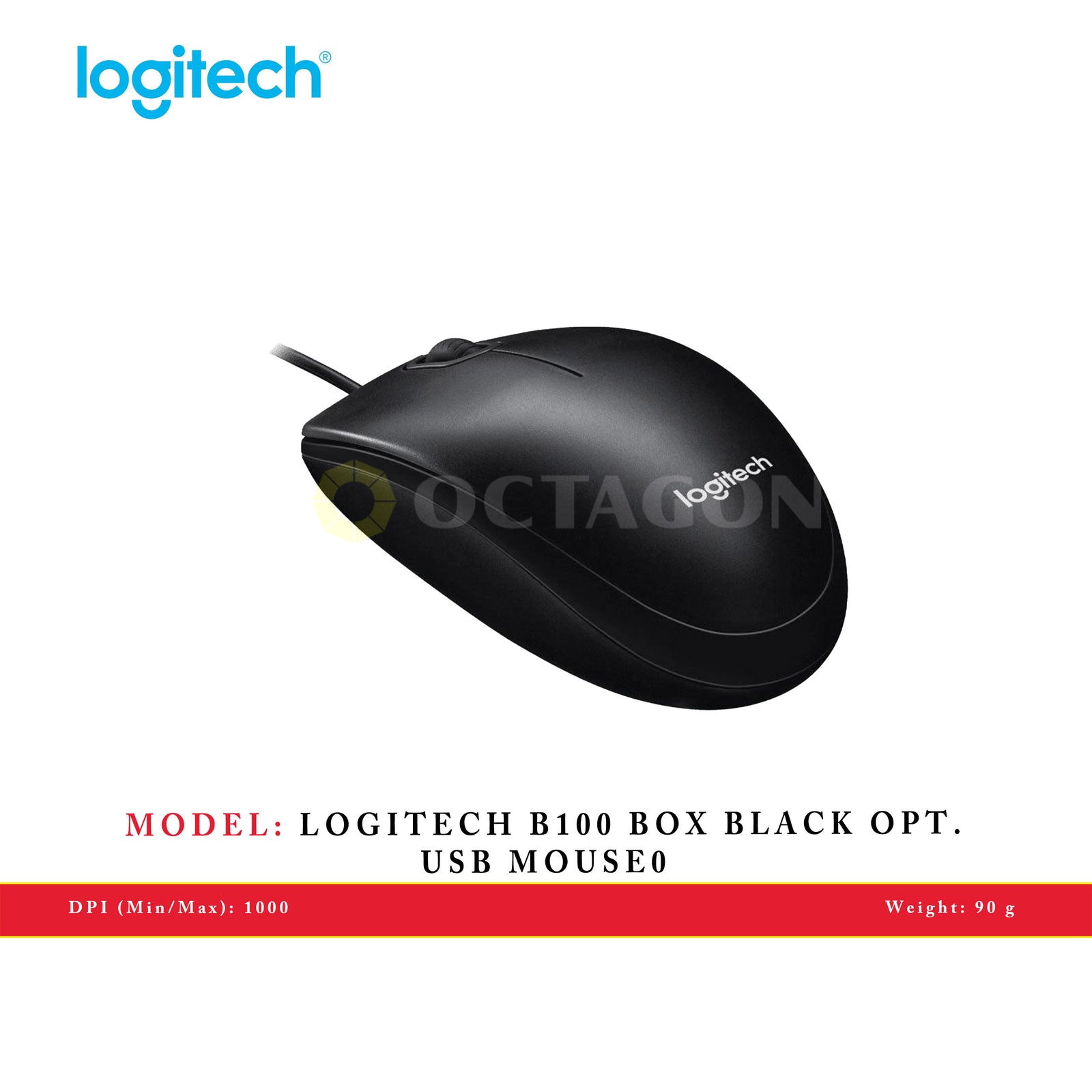 LOGITECH B100 BOX BLACK OPT. USB MOUSE – Octagon Computer Superstore