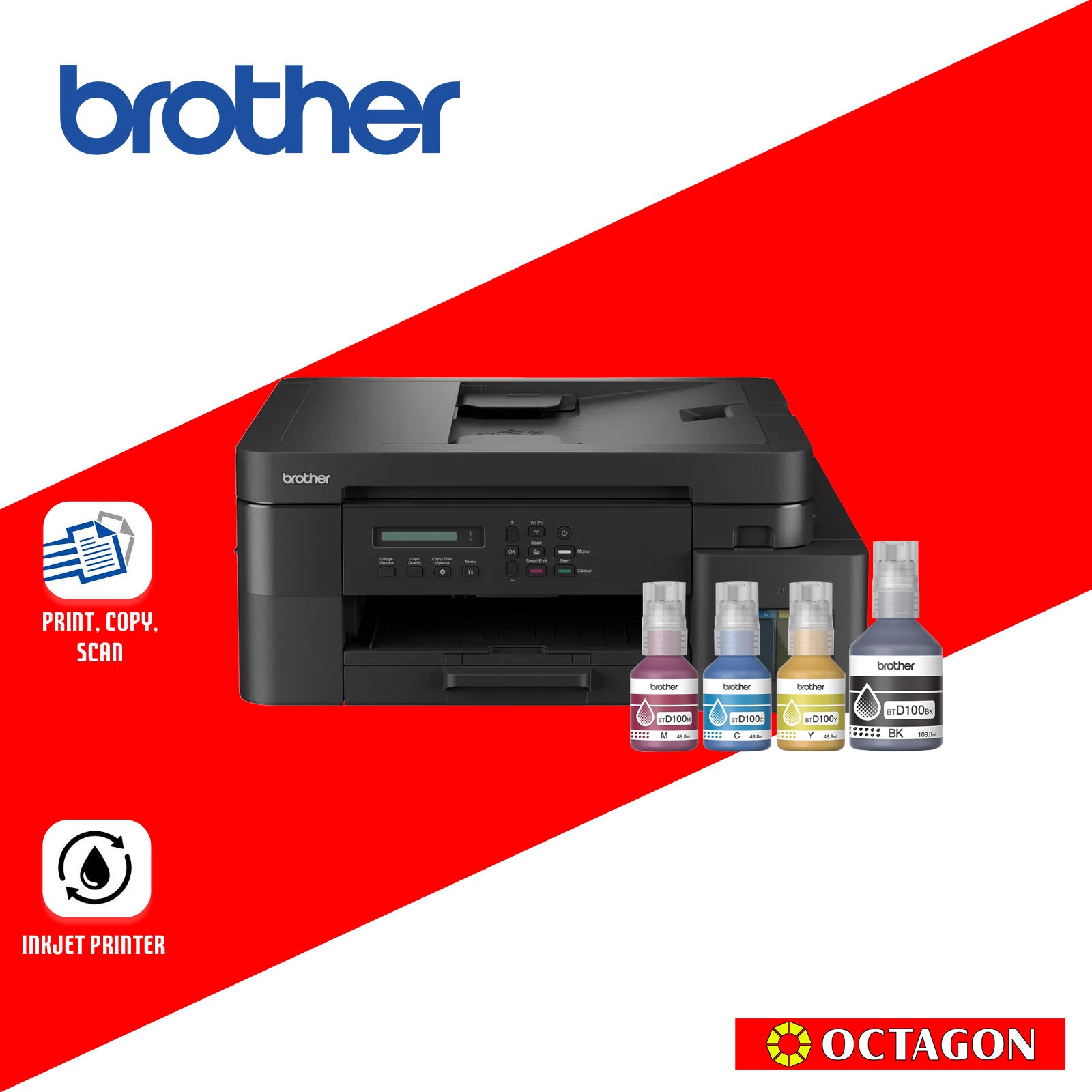 BROTHER DCP-T830DW 3IN1 PRINTER – Octagon Computer Superstore