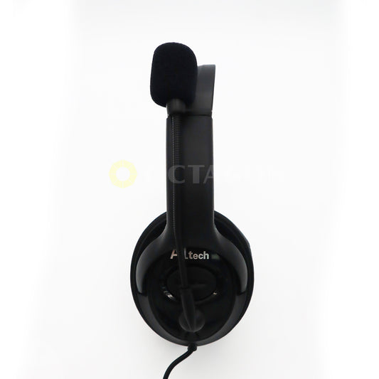 A1TECH AAH-005S SINGLE 4 PIN JACK HEADSET WITH MICROPHONE & CONTROLLER ...