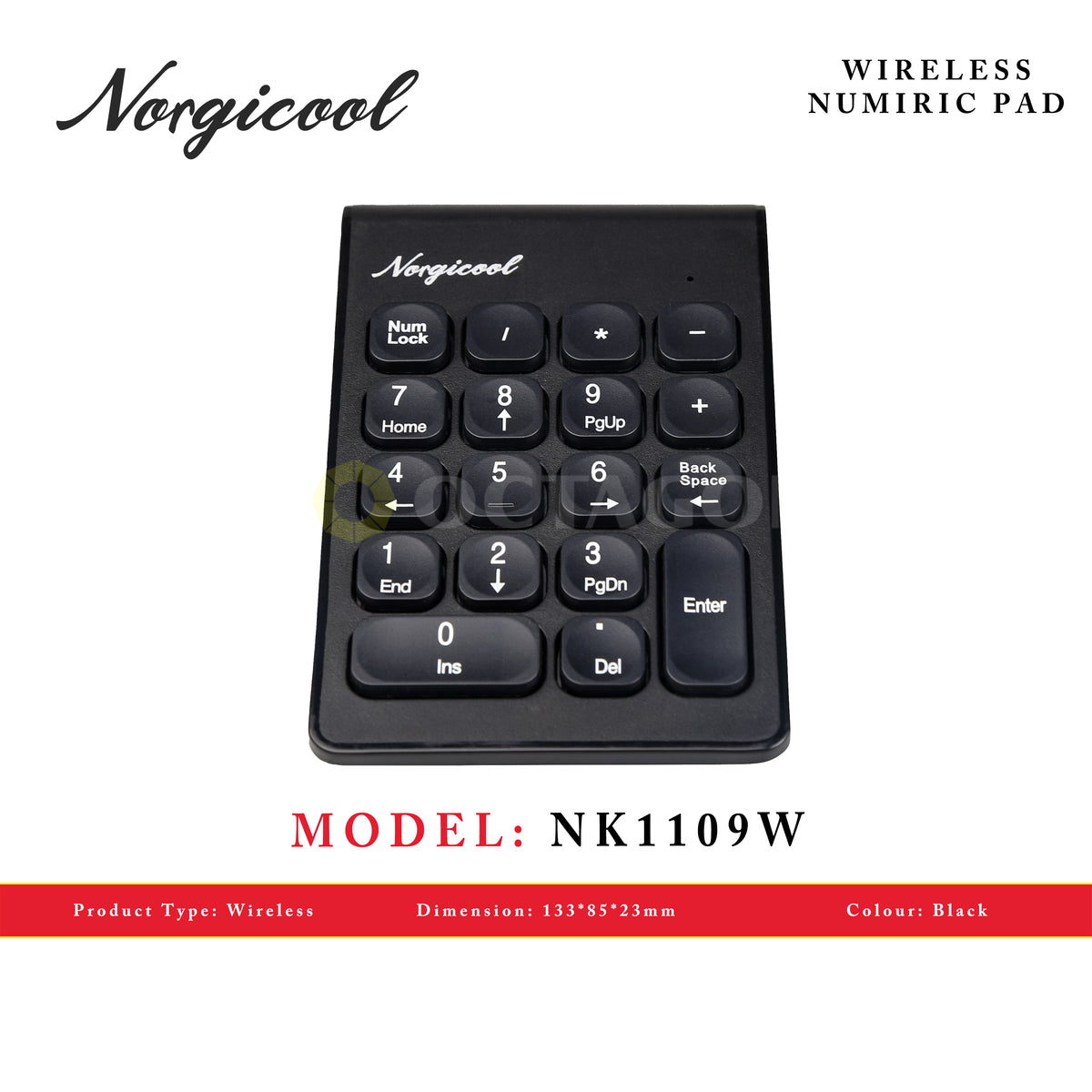 NORGICOOL NK1109W WL NUMERIC KEYPAD BLK – Octagon Computer Superstore