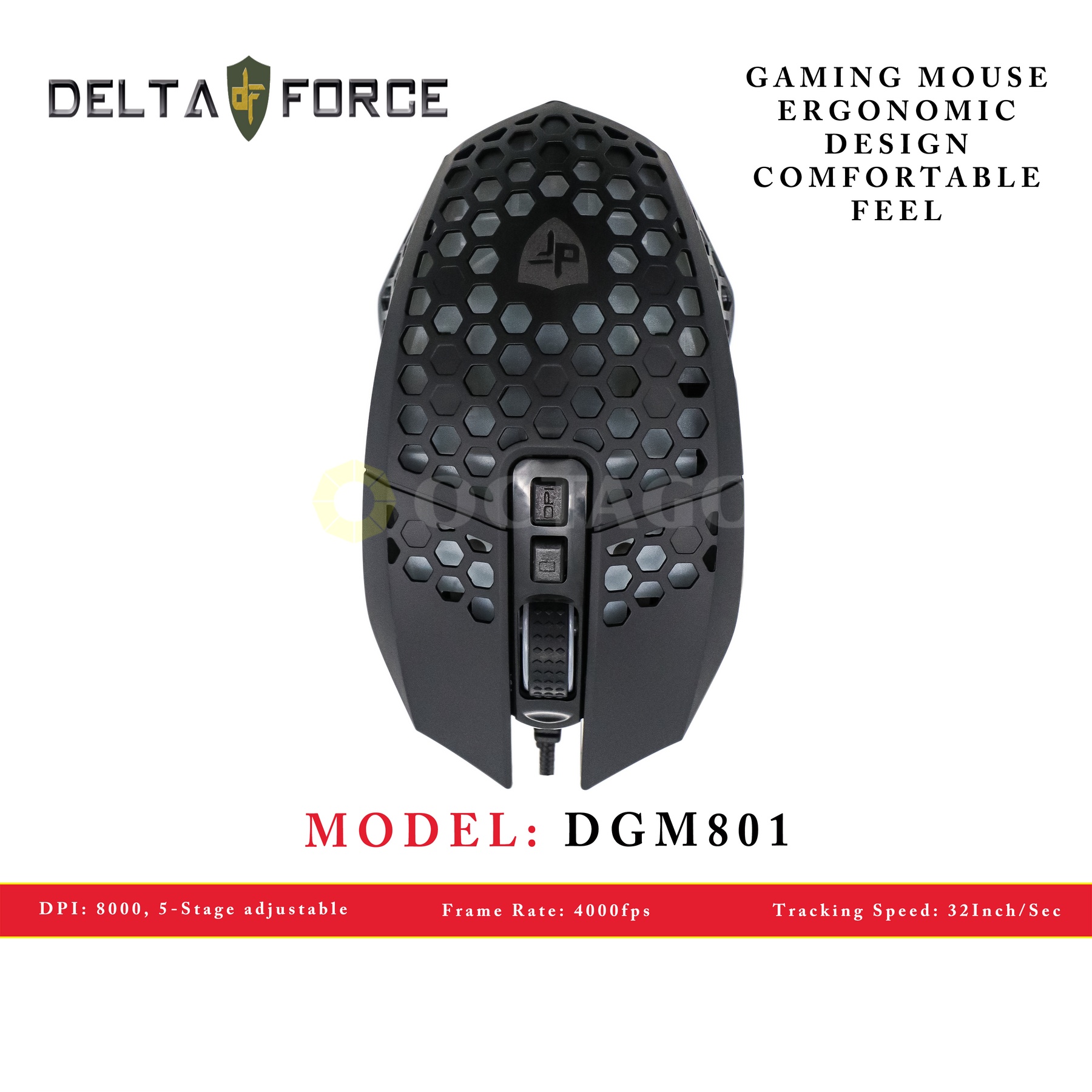DELTA FORCE DGM801 USB GAMING MOUSE 8000DPI/ 6B RGB – Octagon Computer ...