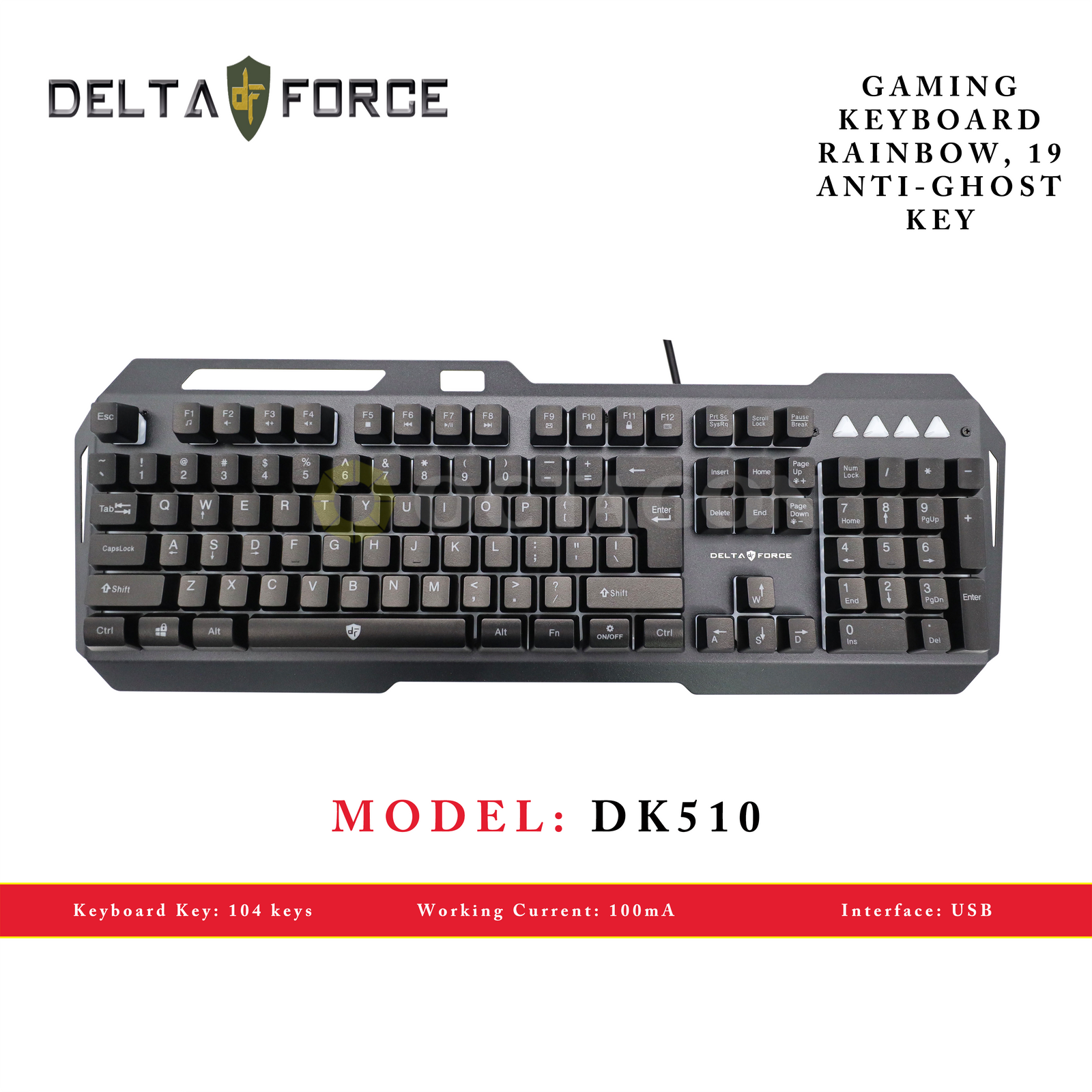 DELTA FORCE DK510 USB GAMING KEYBOARD – Octagon Computer Superstore