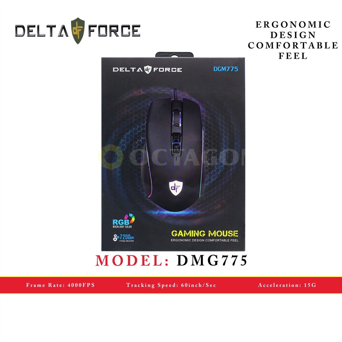 DELTA FORCE DGM775 USB GAMING MOUSE 7200 – Octagon Computer Superstore