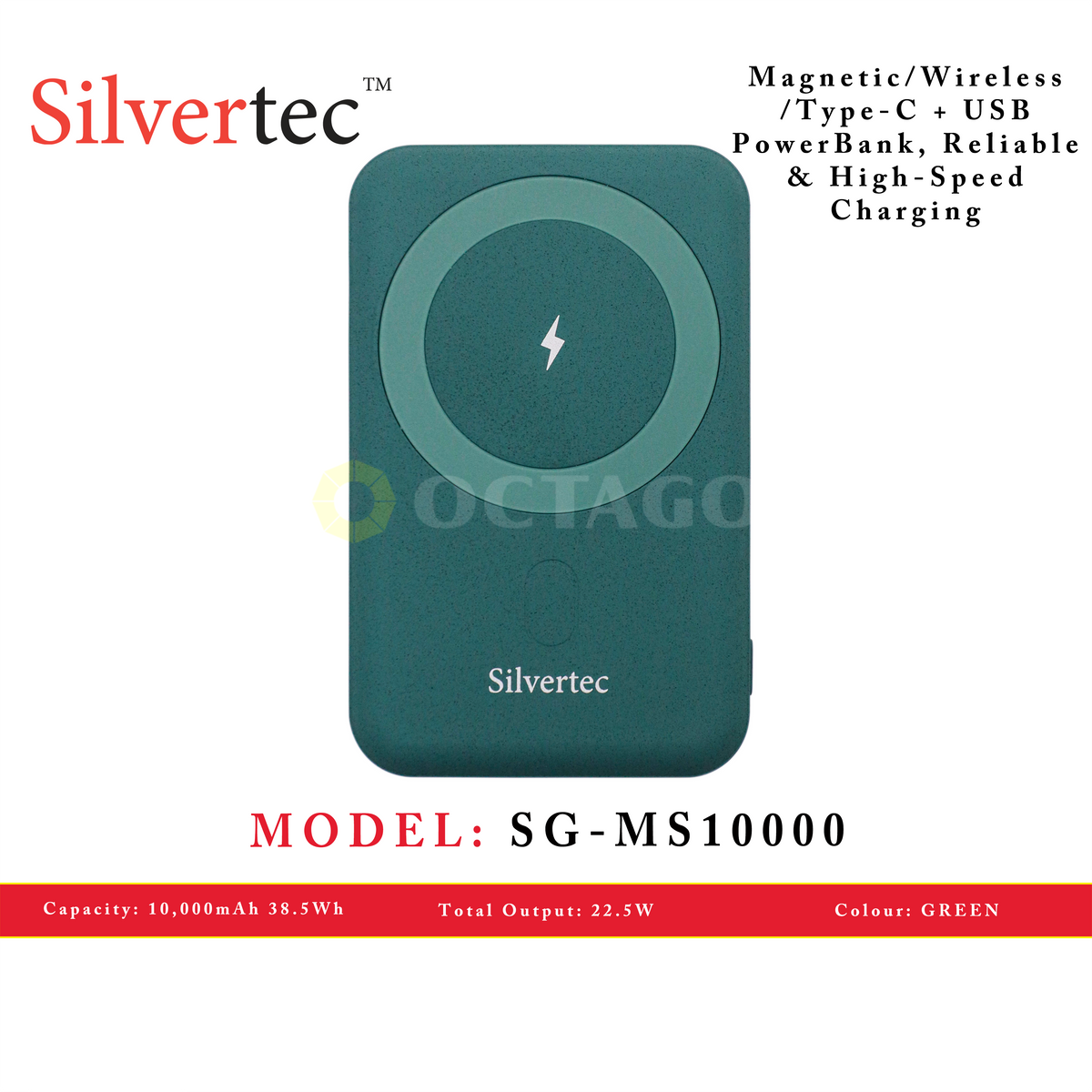 SILVERTEC SG-MS10000-GN10000MAH PD MAG – Octagon Computer Superstore