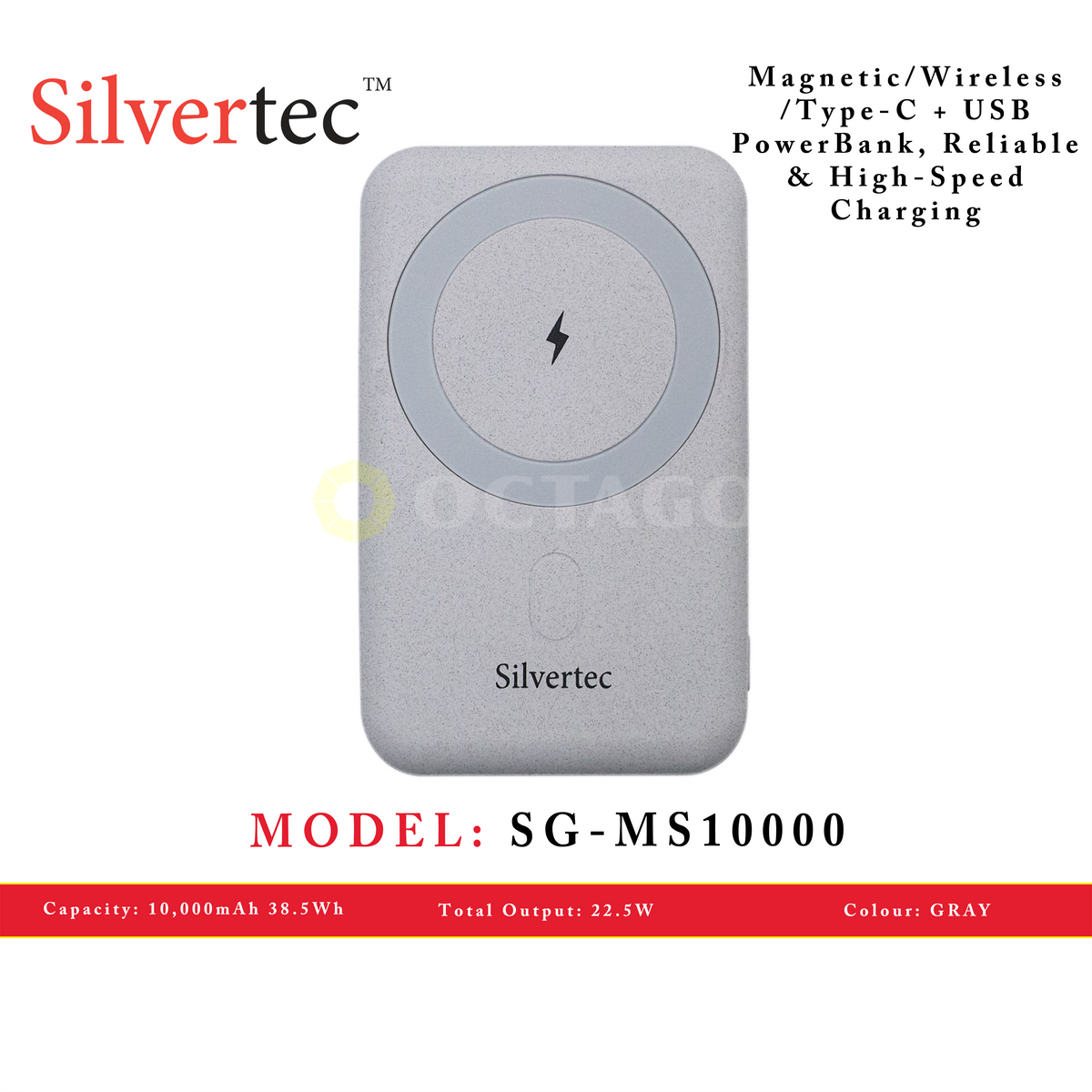 SILVERTEC SG-MS10000-GY 10000MAH PD MAG – Octagon Computer Superstore