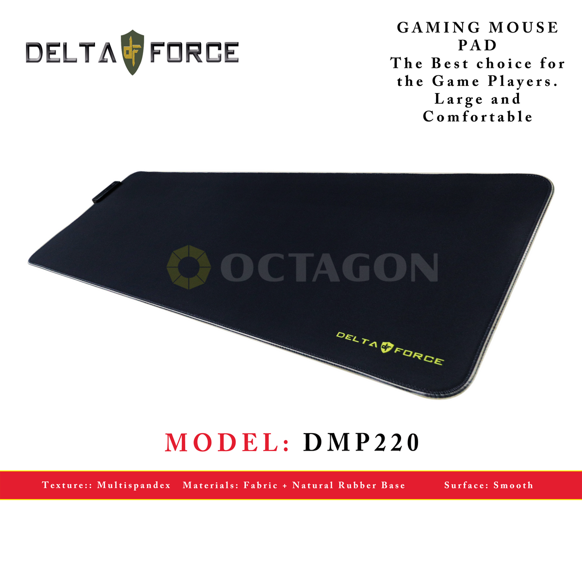 DELTA FORCE DMP220 MOUSE PAD USB RGB 800*300*4MM – Octagon Computer ...